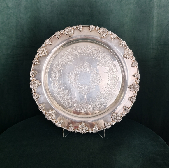 Vintage | Dining | Vintage Elegant Large Silver Decorative Plate ...